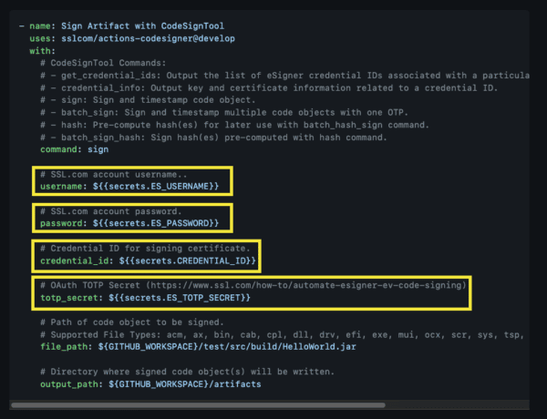 Cloud Code Signing Integration with GitHub Actions - SSL.com